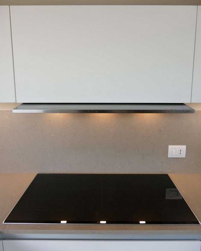 Kitchen top made with Quarella resin quartz - Badini Gaetano
